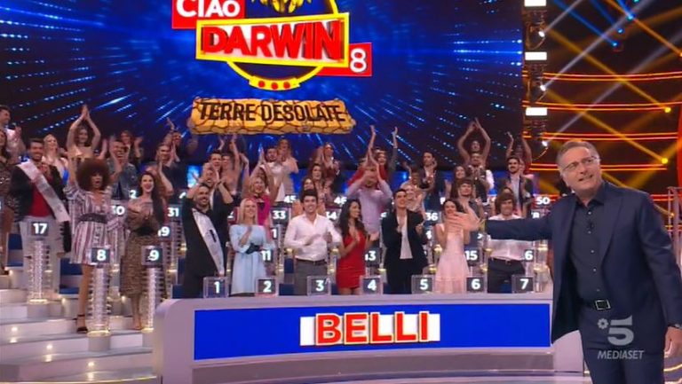 Ciao Darwin 8 Belli vs Brutti, defilé, intimo, sfilata, genodrome, chi ha vinto